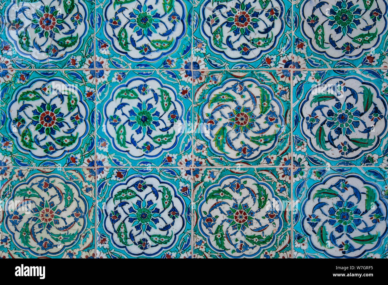 Texture of ceramic tiles in oriental East style. Turkish ceramic tiles ...