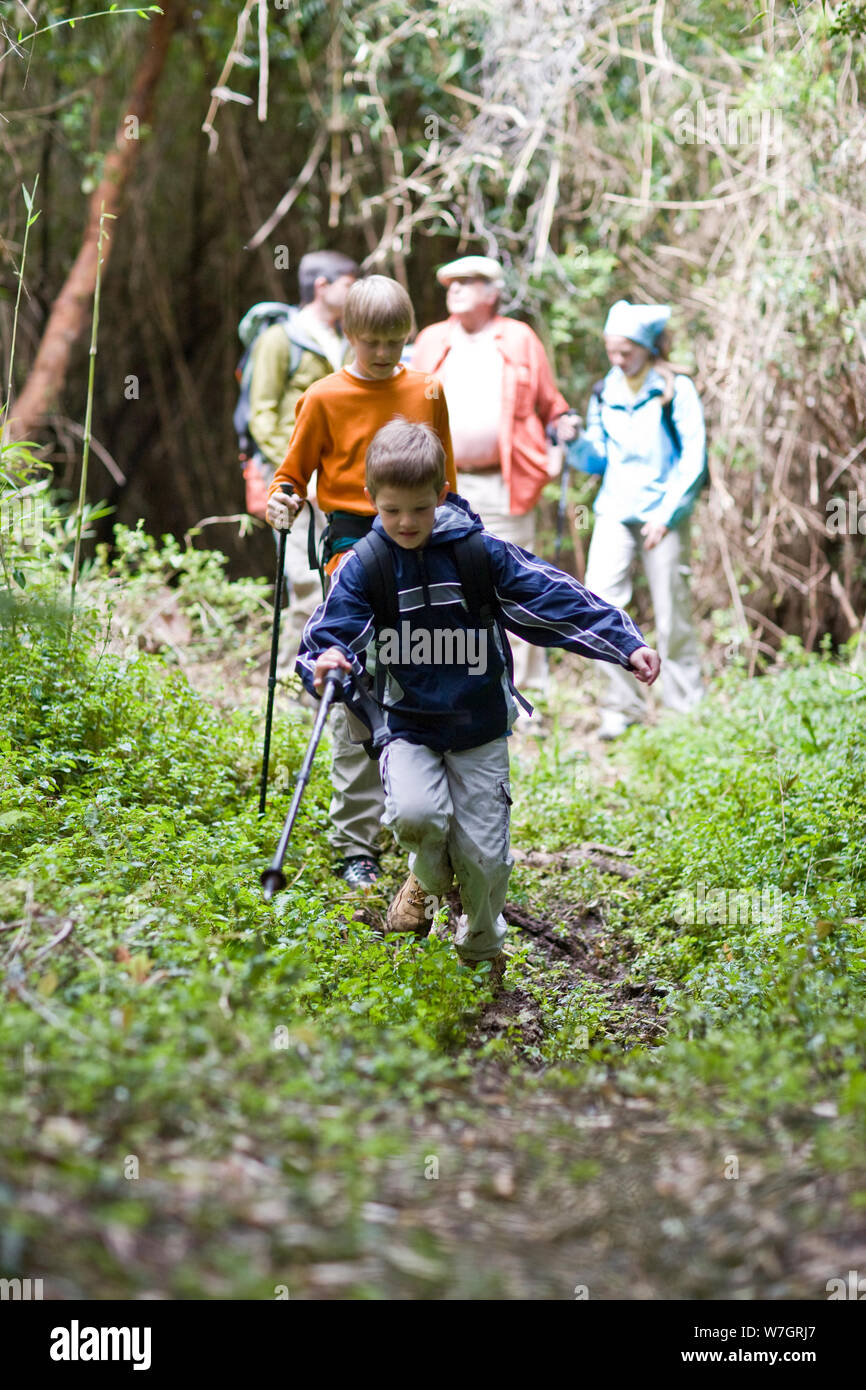 Children exploring nature through hiking Stock Photo - Alamy