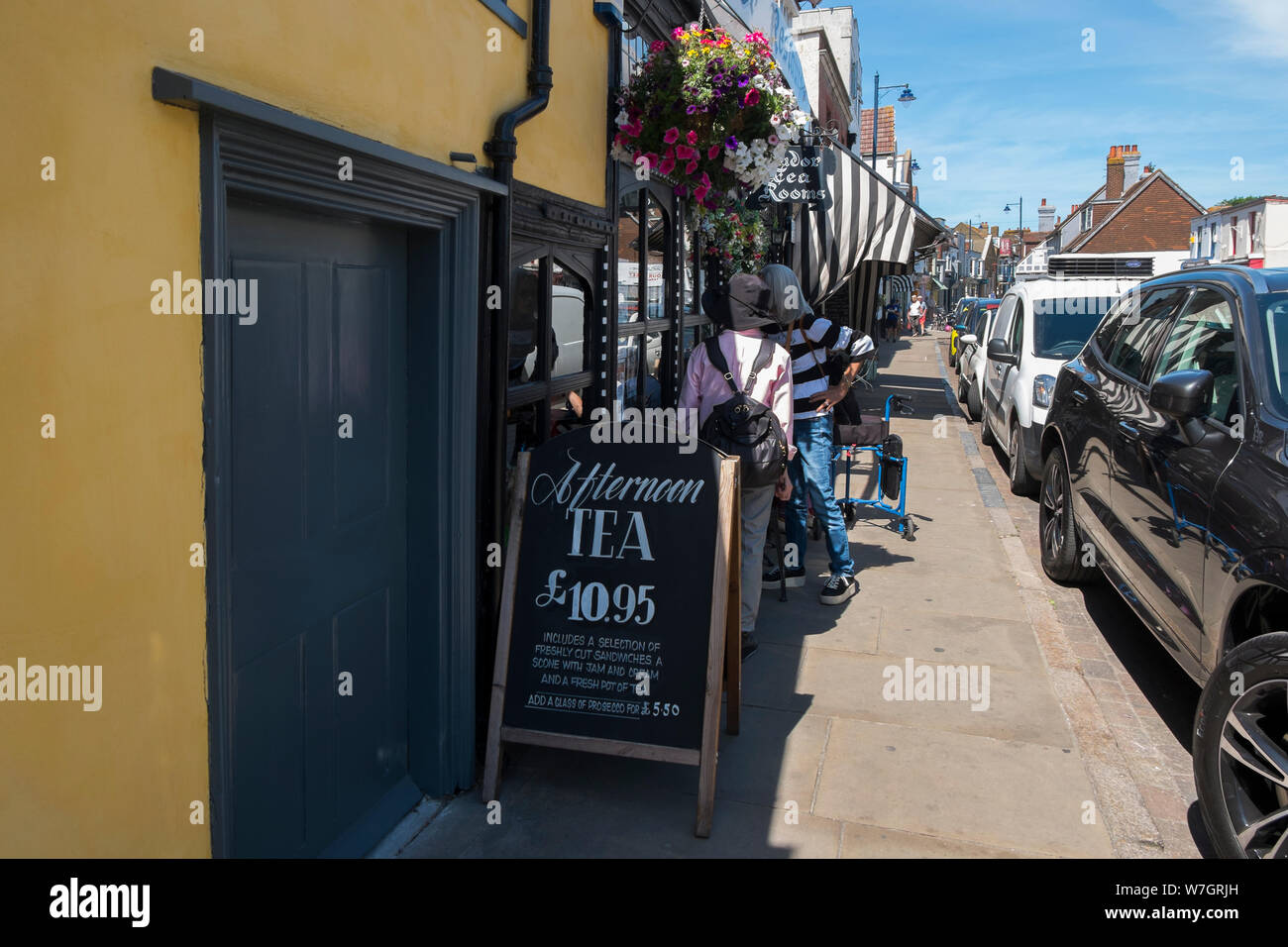 Tudor Tea Rooms and restaurant in Whitstable, Kent, UK Stock Photo - Alamy