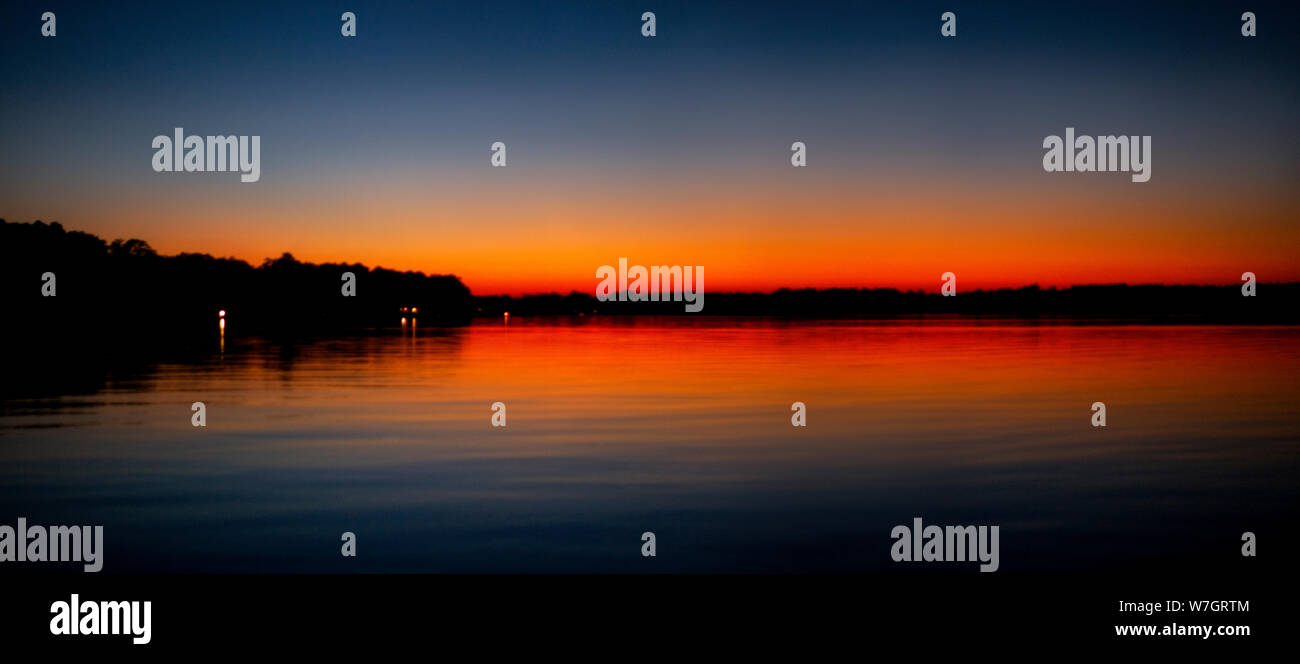 Sunset photography illuminated with no one in the sky hi-res stock ...
