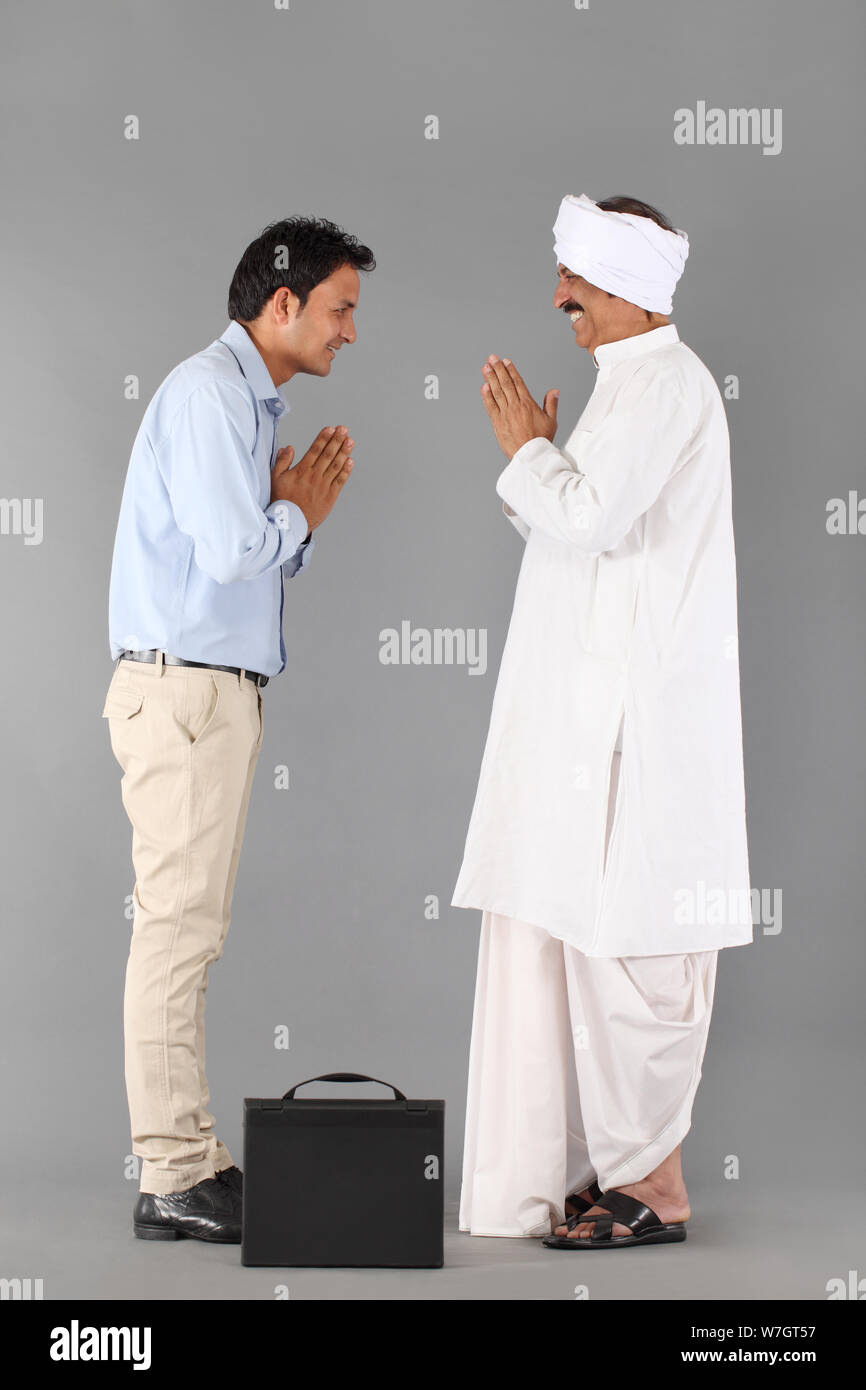 Indian man greeting hi-res stock photography and images - Alamy