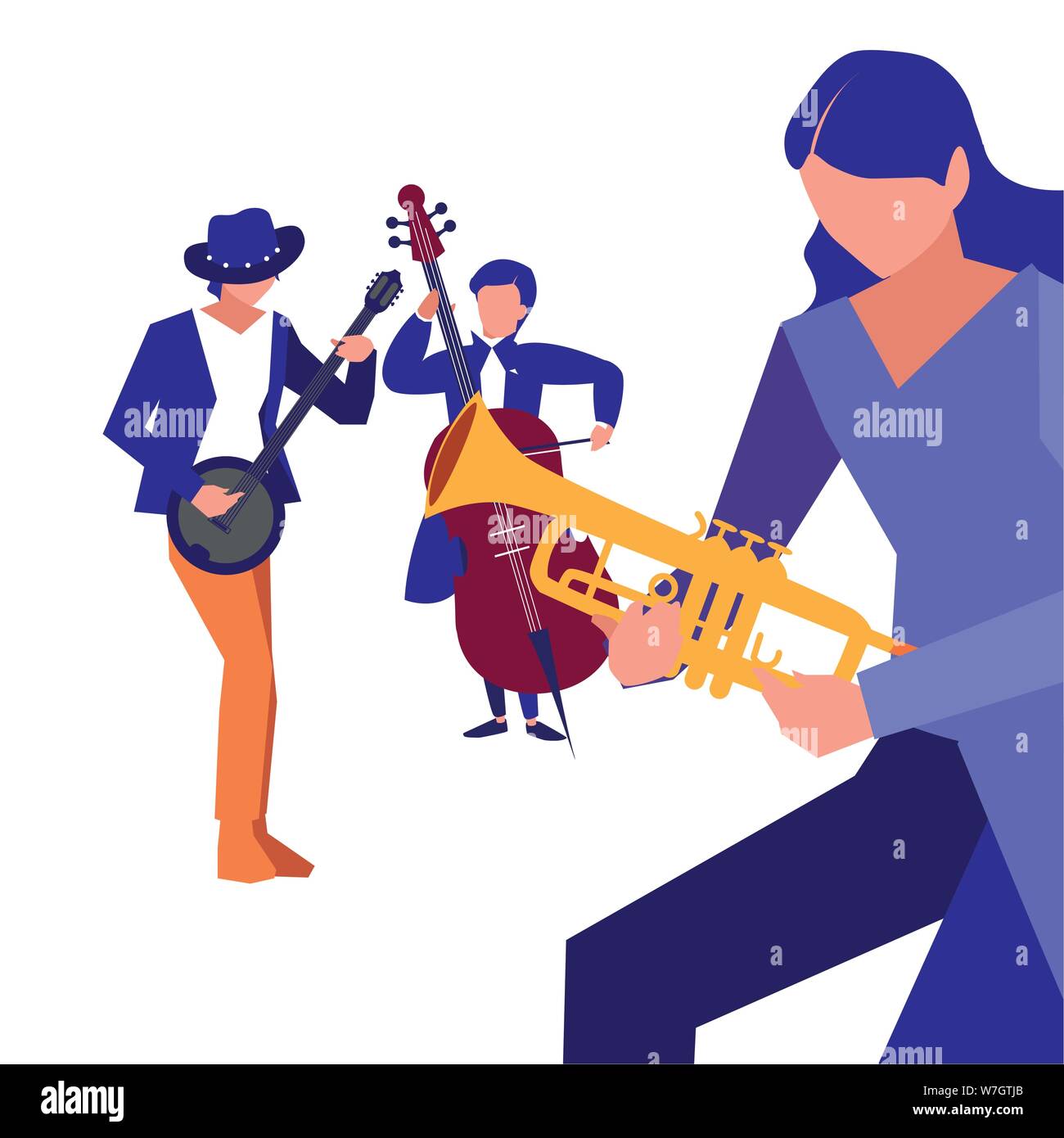 band people musicians concert event design vector illustration Stock ...