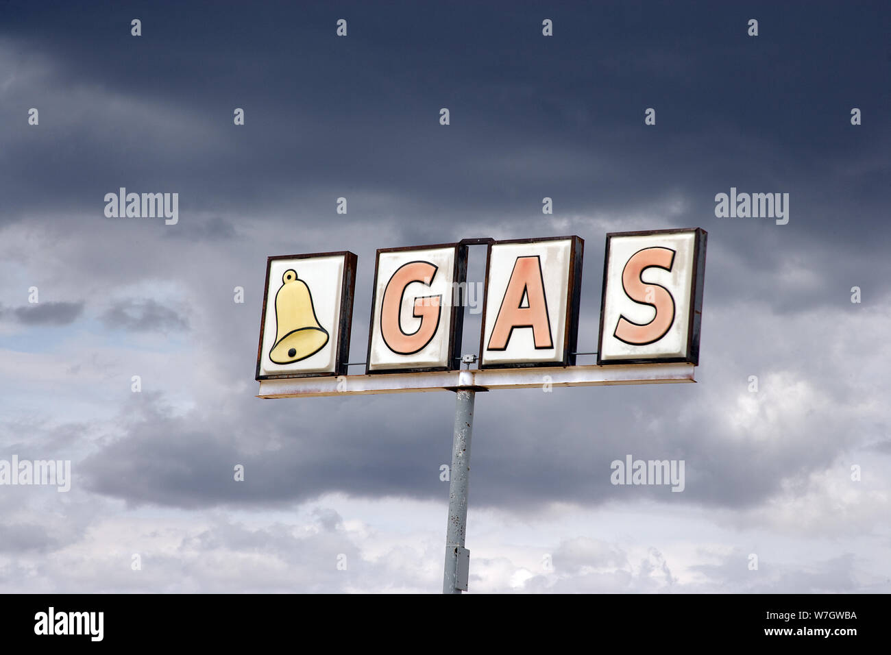 Bell Gas sign, Truxton, Arizona Stock Photo - Alamy