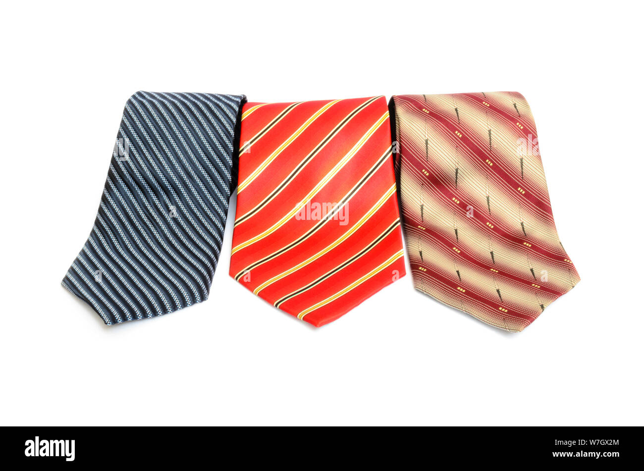 Group of Neckties isolated on white background Stock Photo - Alamy