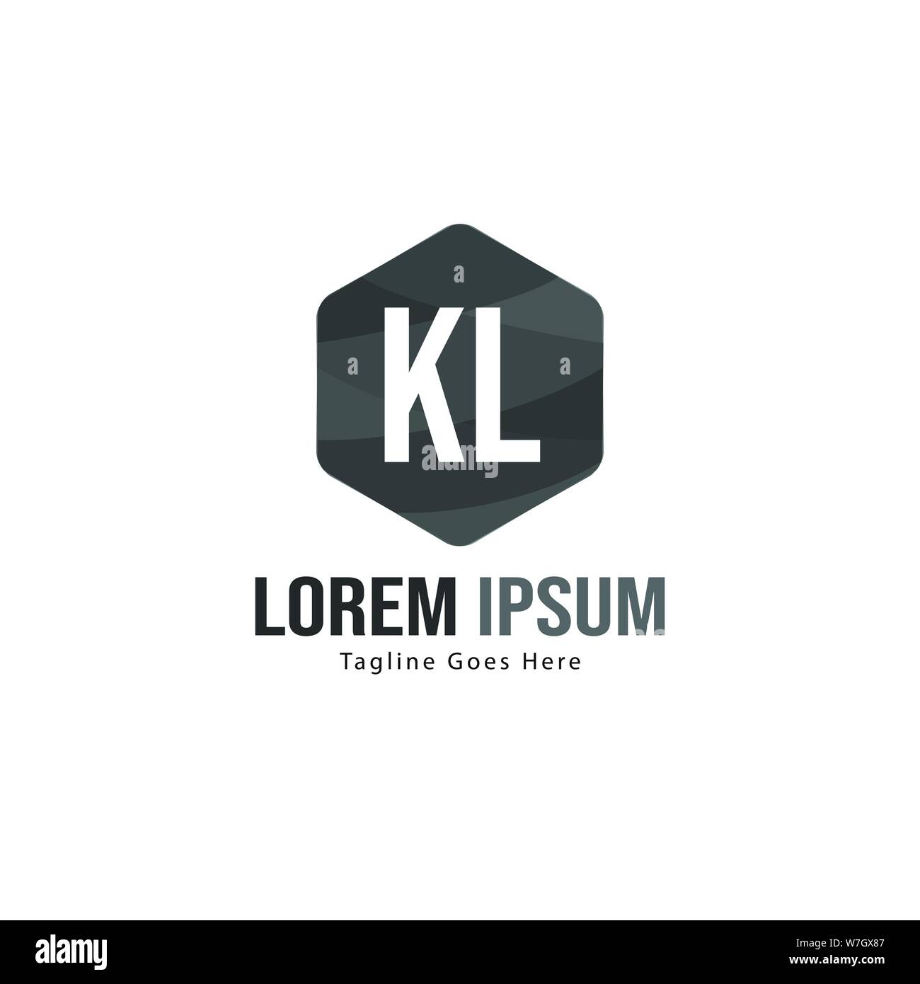Initial KL logo template with modern frame. Minimalist KL letter logo ...