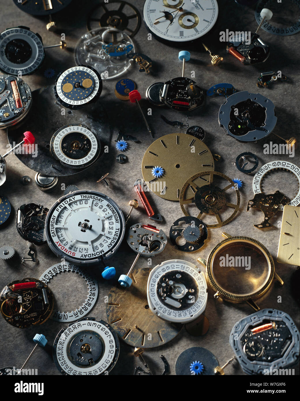 Parts of Dismantled Watches Stock Photo - Alamy