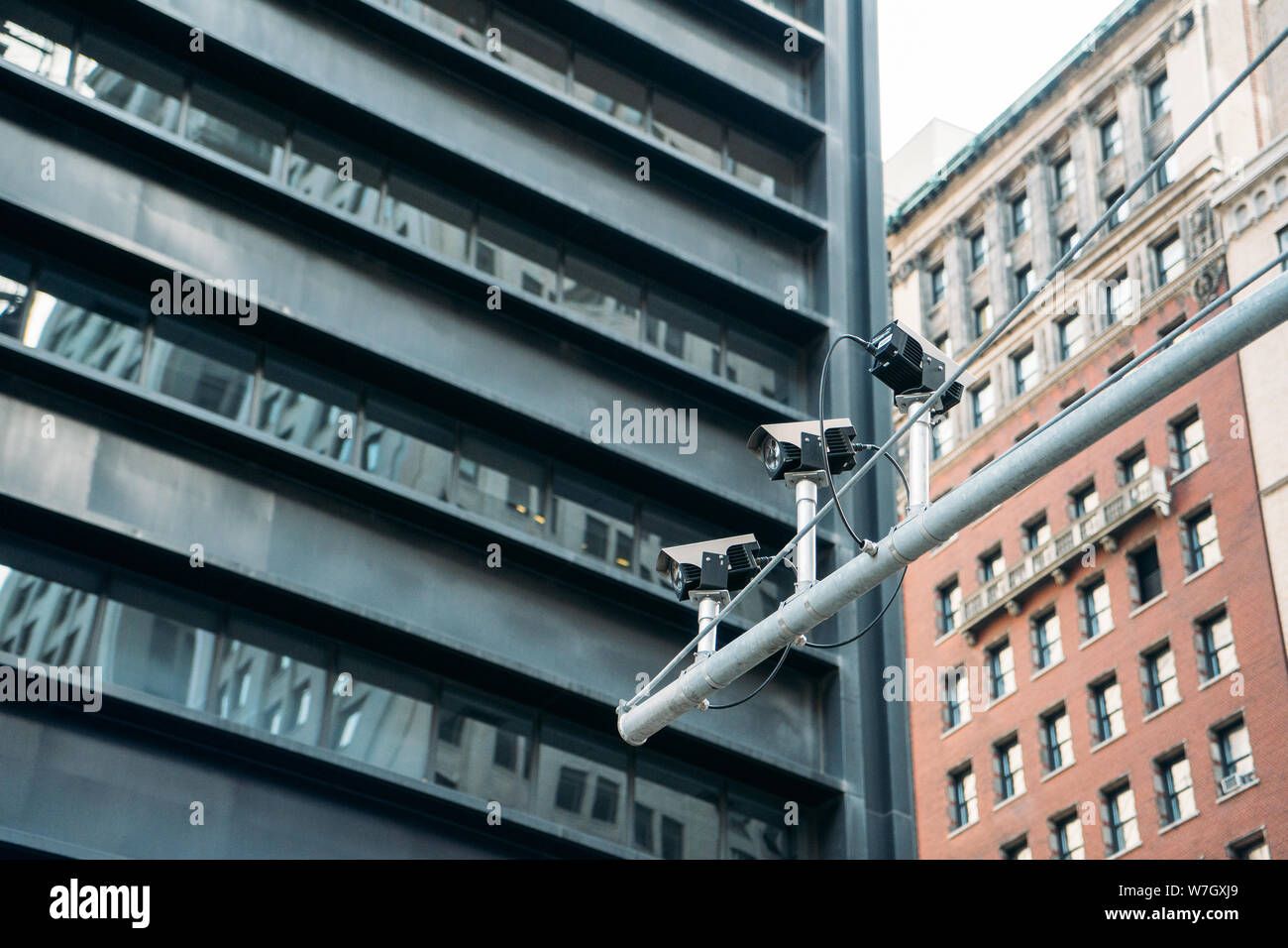 Aerial view manhattan night broadway hi-res stock photography and ...