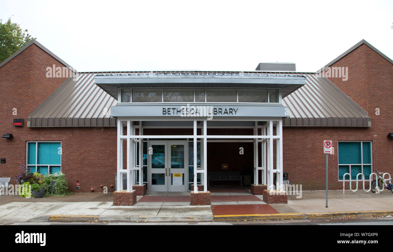 Bethesda Library, 7400 Arlington Road, Bethesda, Maryland Stock Photo ...