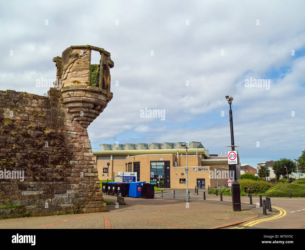 remains of Sentry Box at the Cromwell era Citadel, Ayr, South Ayrshire ...