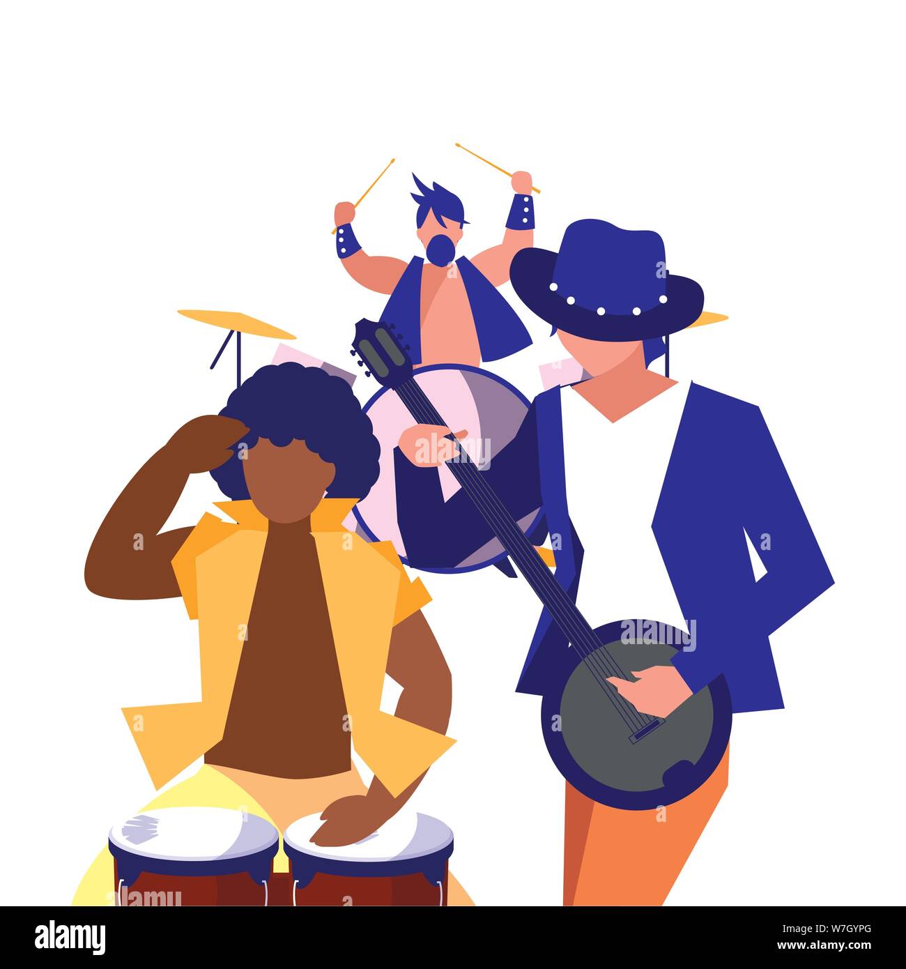 band people musicians concert event design vector illustration Stock ...