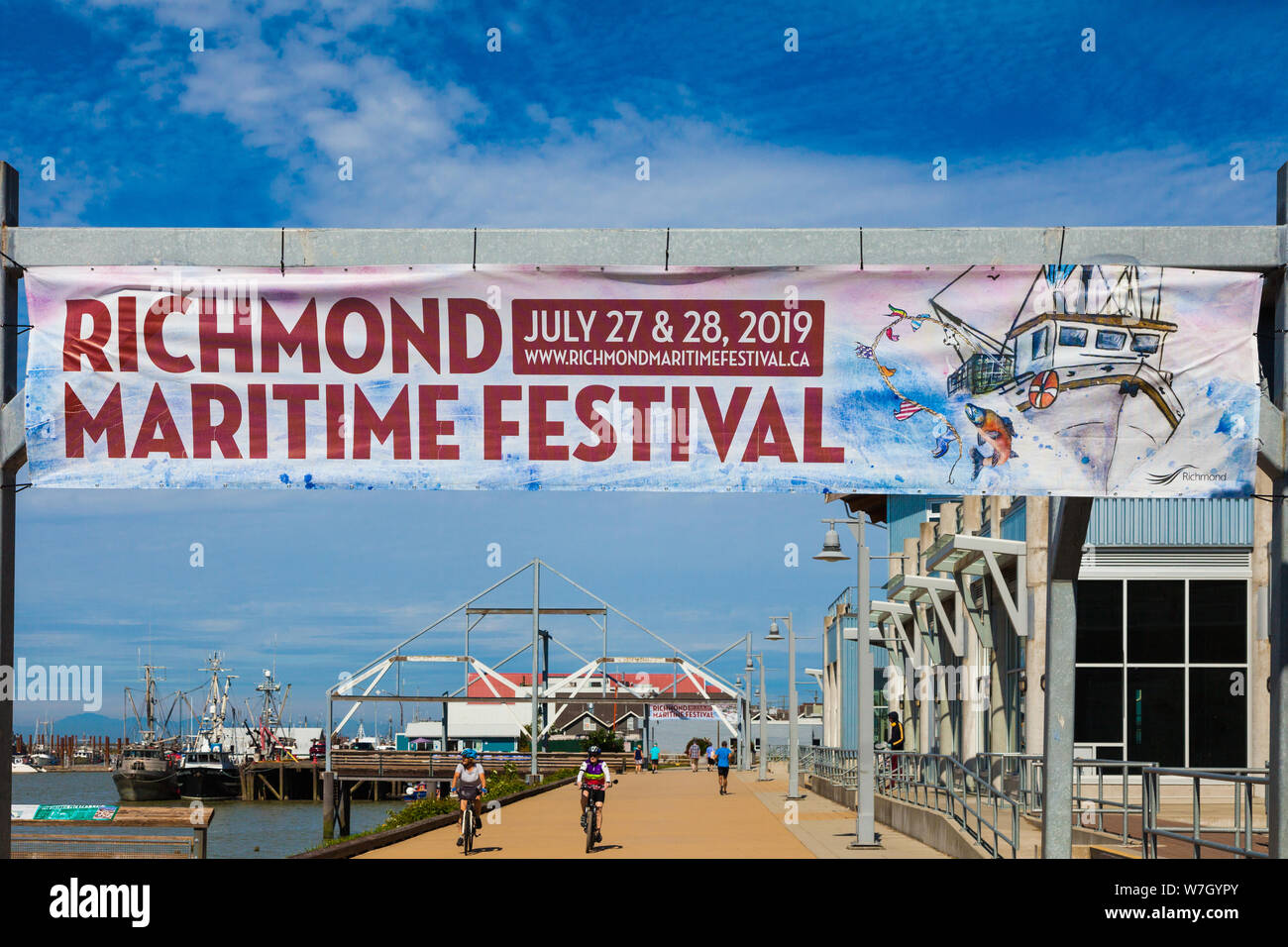 Maritime Festival Banner mounted along the Steveston waterfront Stock ...
