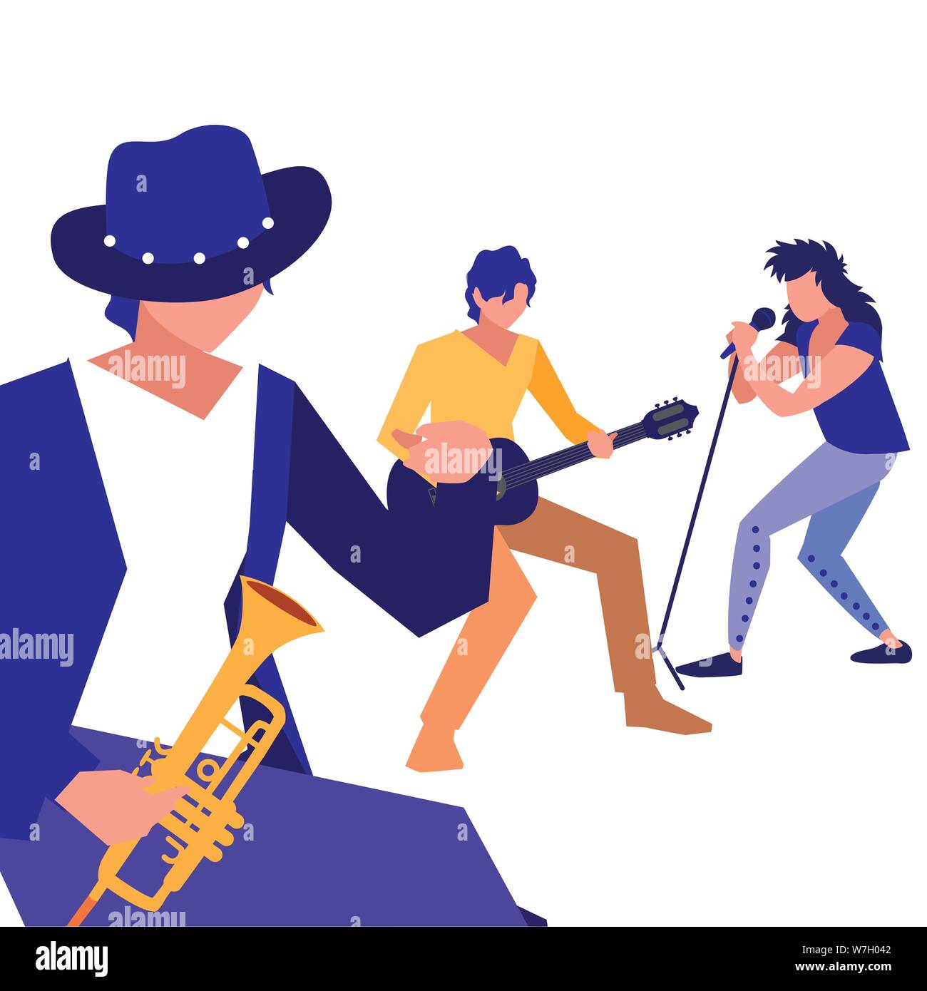band people musicians concert event design vector illustration Stock ...