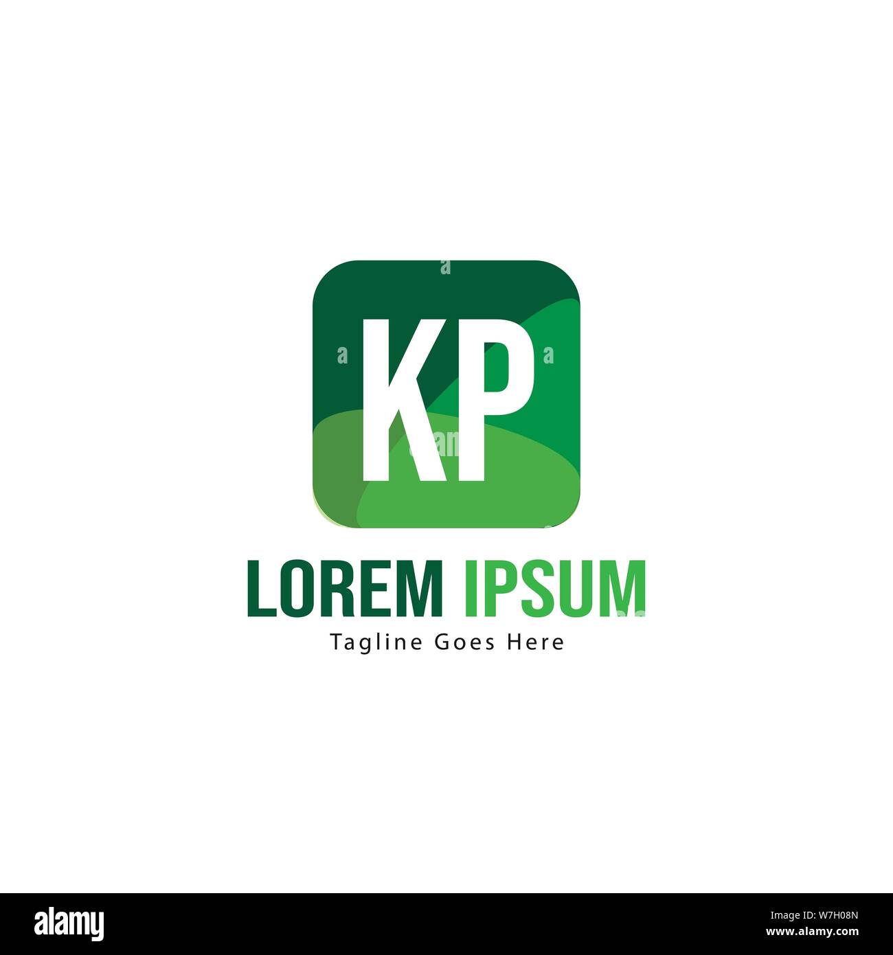 Initial KP logo template with modern frame. Minimalist KP letter logo ...