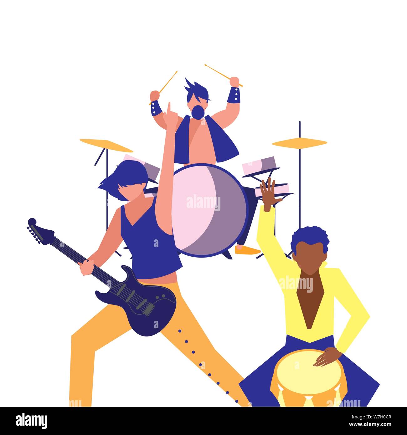 band people musicians concert event design vector illustration Stock ...