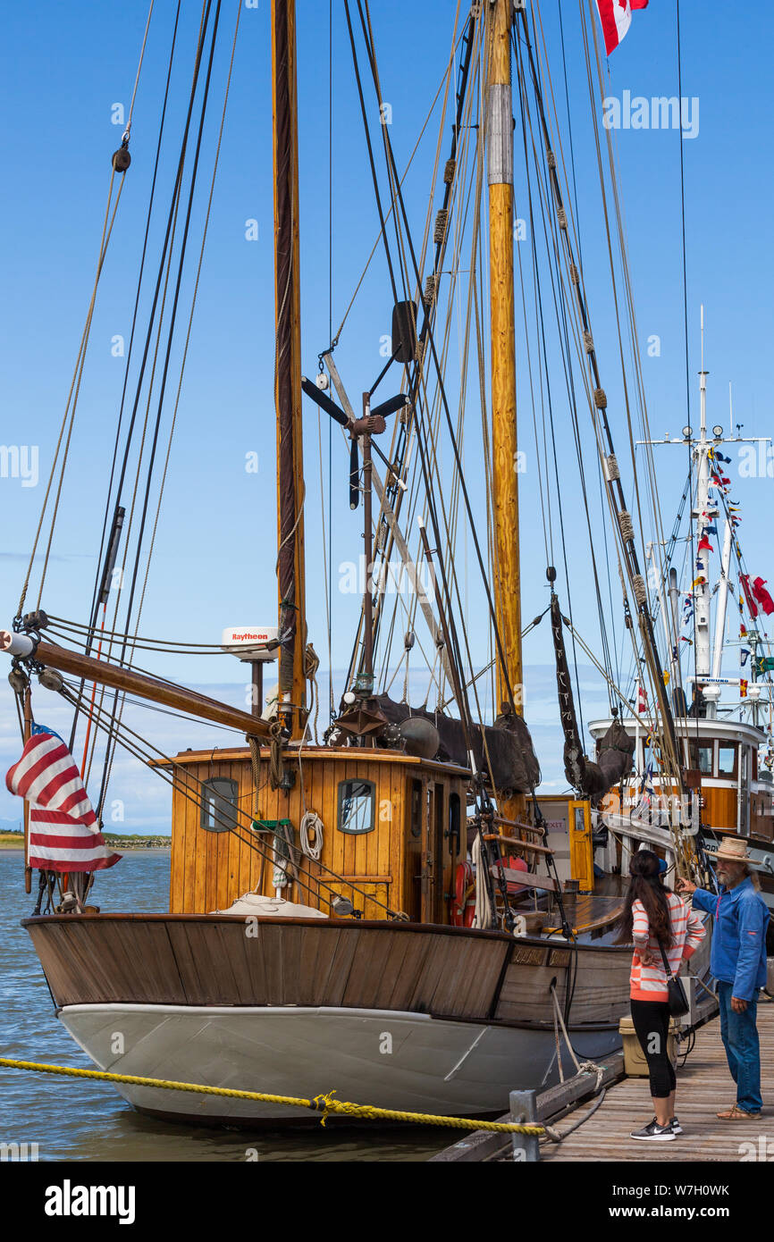 American ketch Lady Hawk docked in Steveston for the 2019 Richmond ...