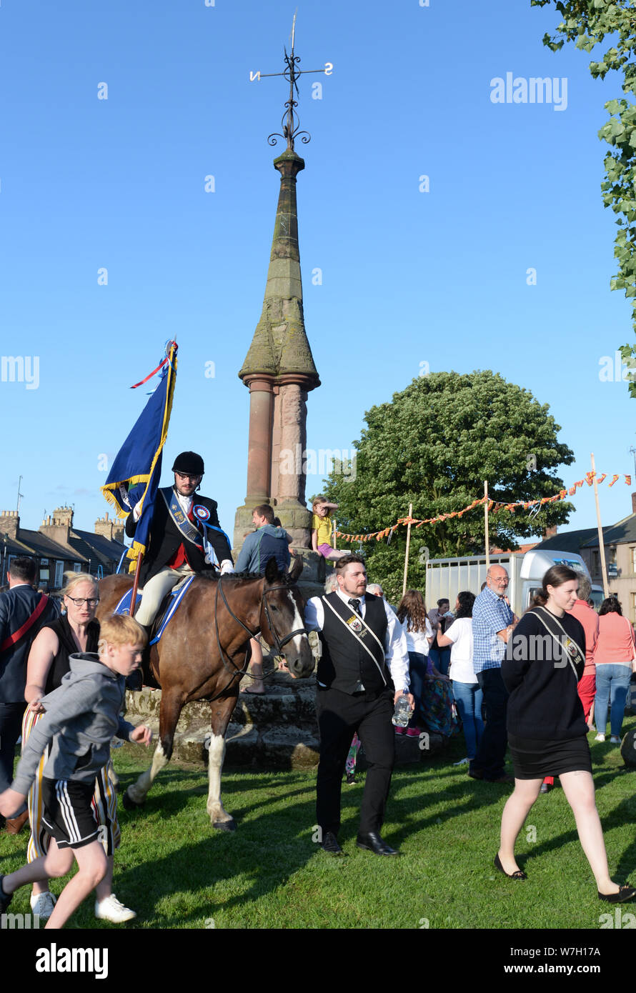 The Coldstreamer and his cavalcade leaving Norham on their way back to ...
