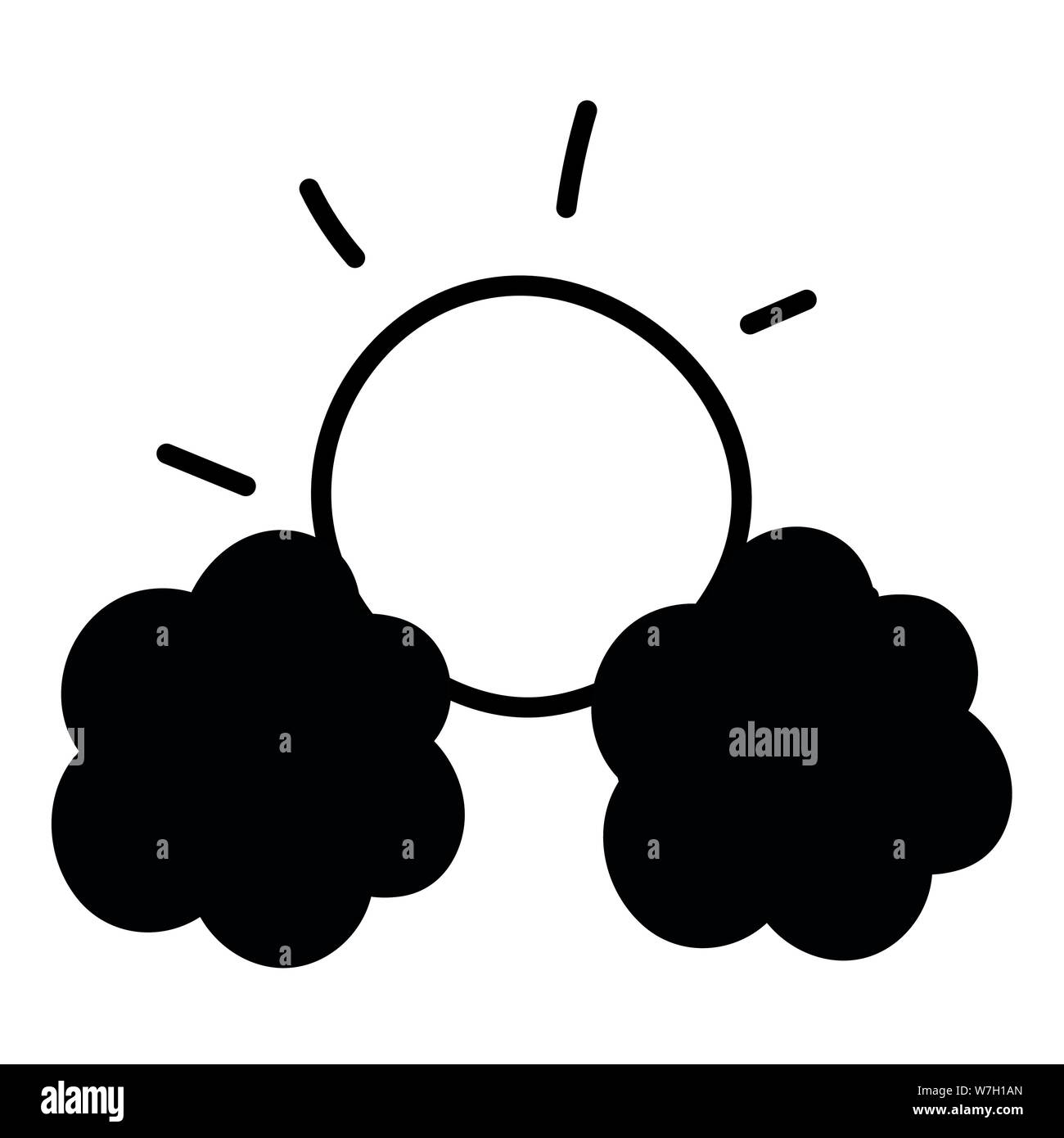 Sun and cloud draw design, Summer spring nature tropical season holiday ...