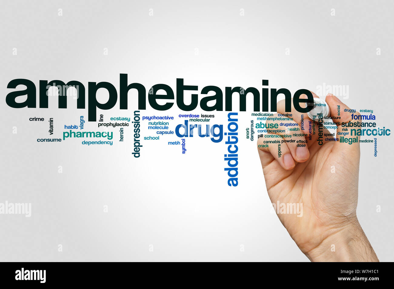 Structural formula of amphetamine hi-res stock photography and images ...