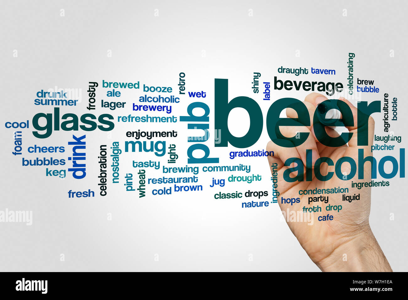 Beer concept word cloud background Stock Photo - Alamy