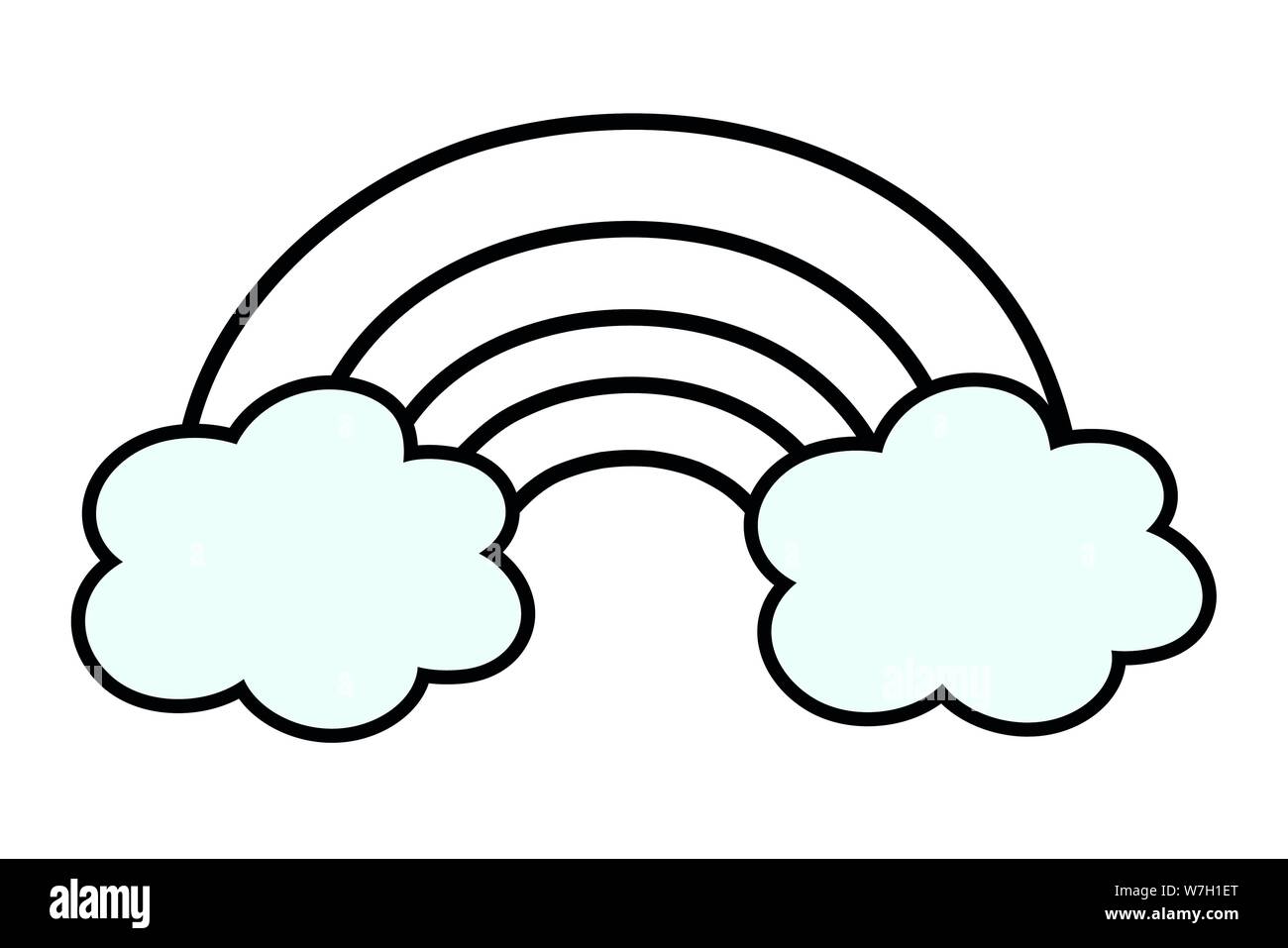 Rainbow and cloud design, Weather climate time report meteorology sky ...