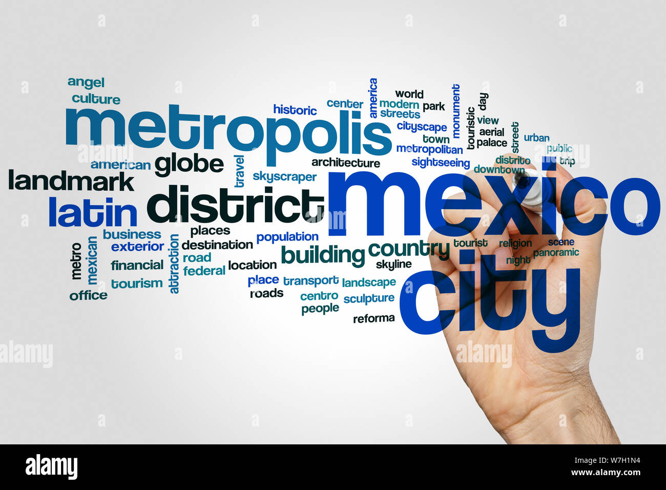 Mexico city word cloud concept hi-res stock photography and images - Alamy