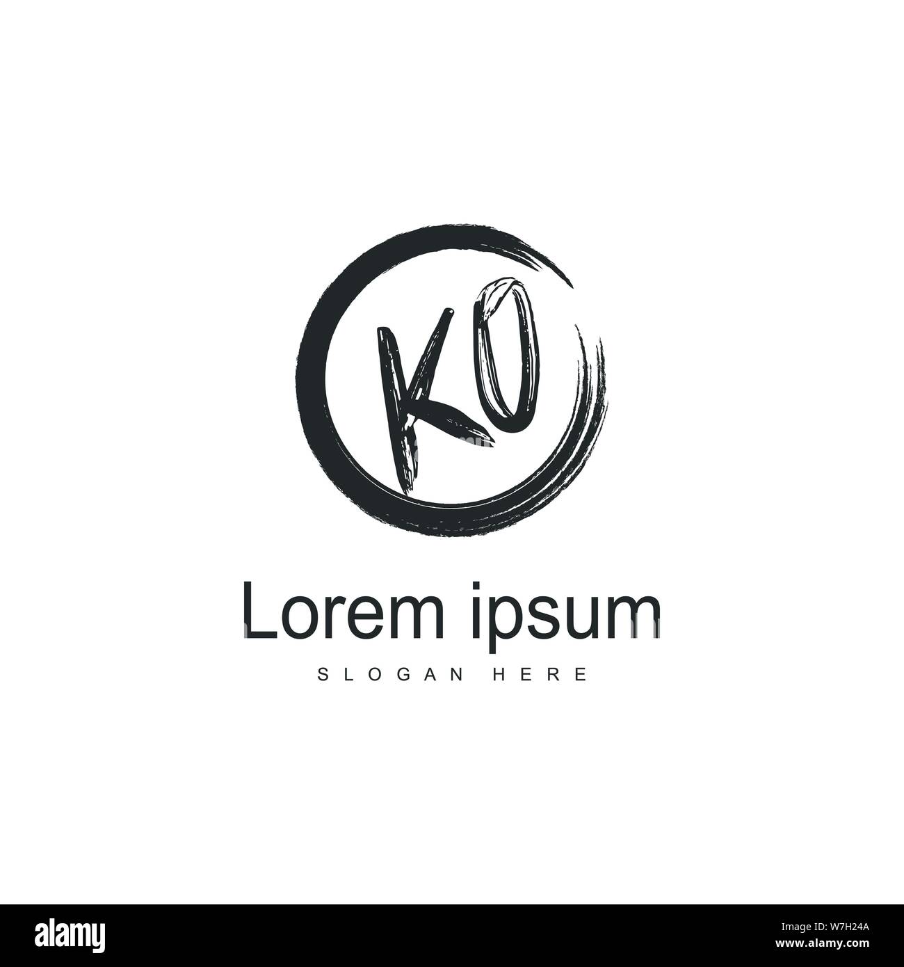 Ko minimalist logo Black and White Stock Photos & Images - Alamy
