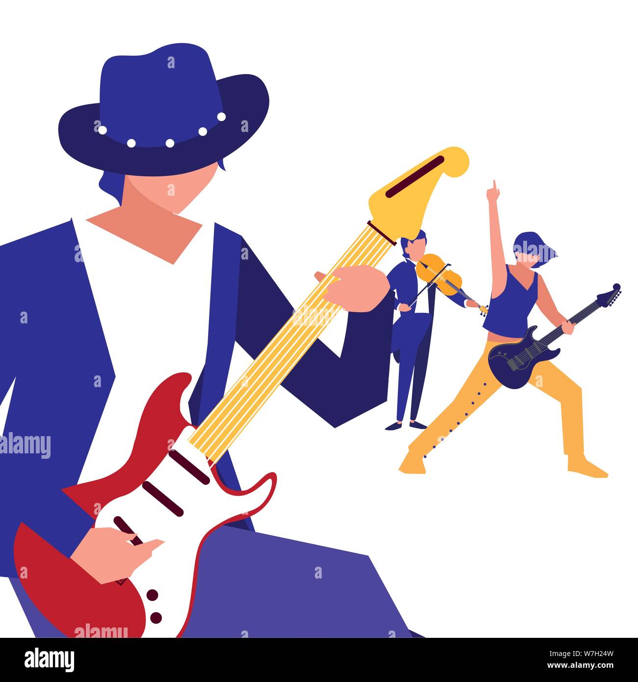 band people musicians concert event design vector illustration Stock ...