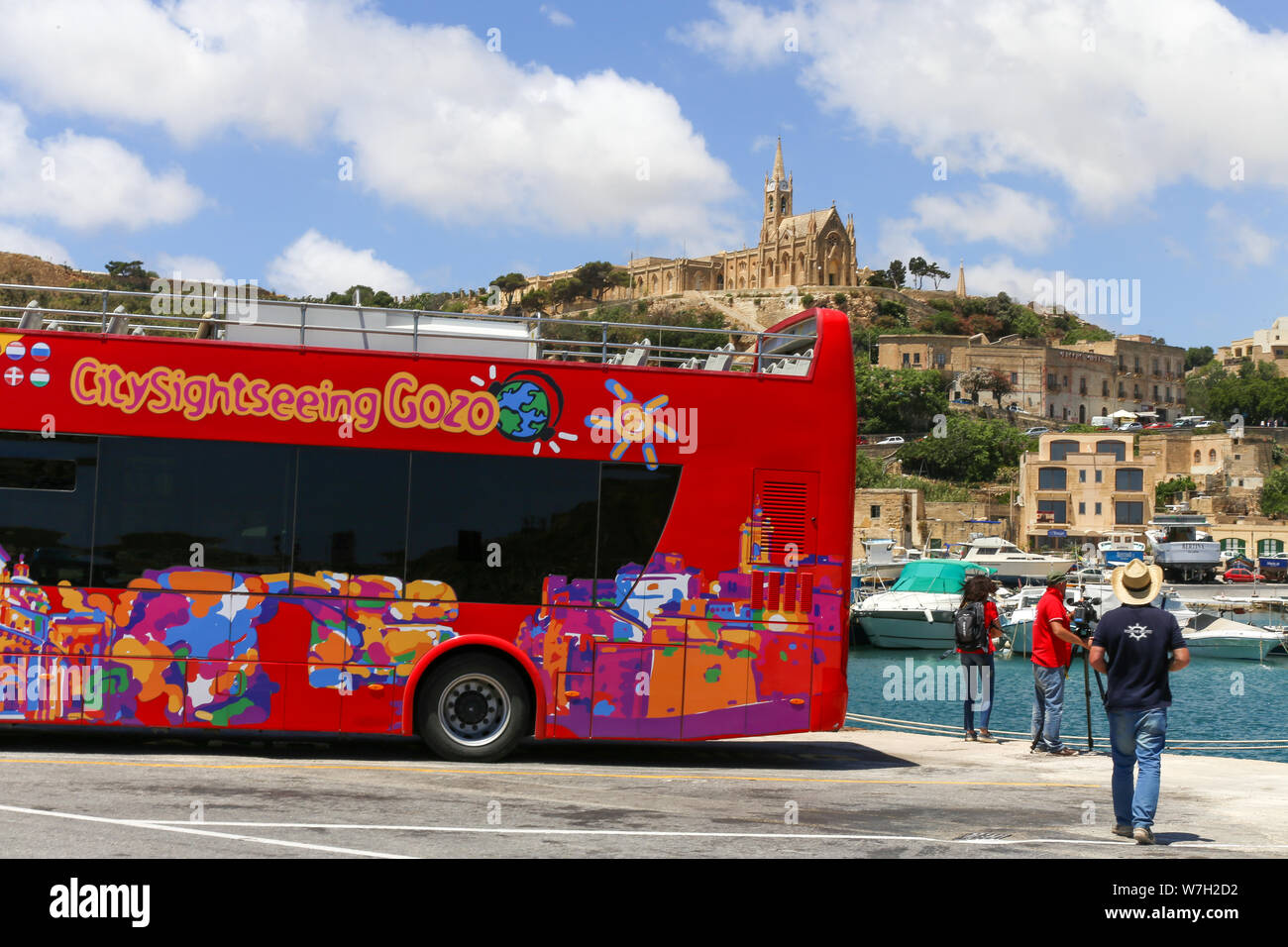 City tour Bus in Gozo, Malta Stock Photo - Alamy