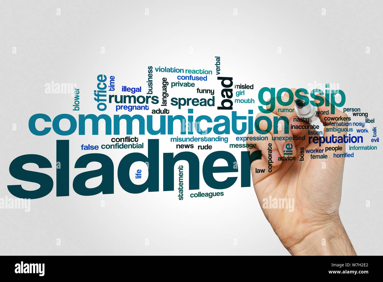 Slander word cloud concept with gossip news related tags Stock Photo ...