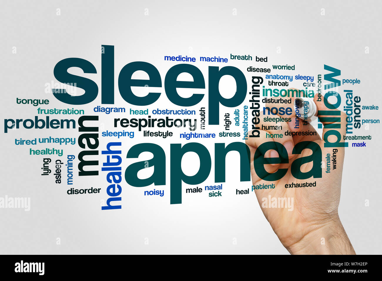 Sleep apnea word cloud concept with insomnia snore related tags Stock ...