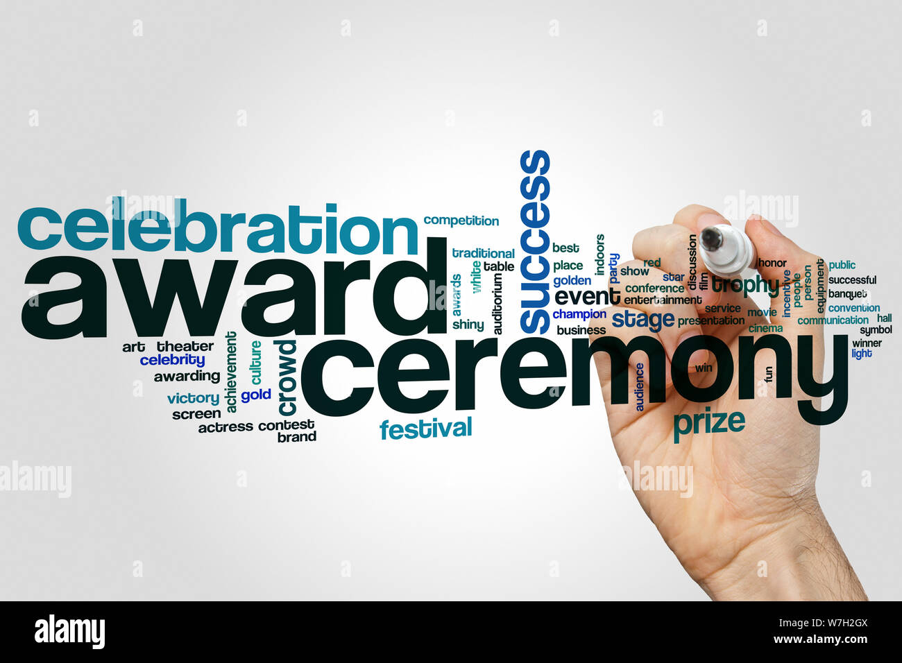 Award ceremony word cloud concept Stock Photo - Alamy