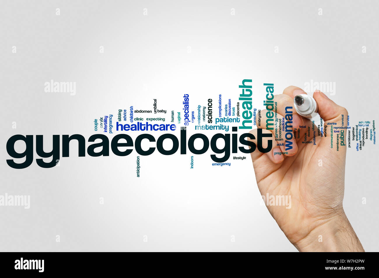 Gynaecologist word cloud concept Stock Photo - Alamy