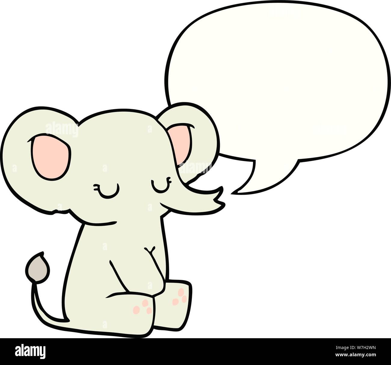 cartoon elephant with speech bubble Stock Vector Image & Art - Alamy