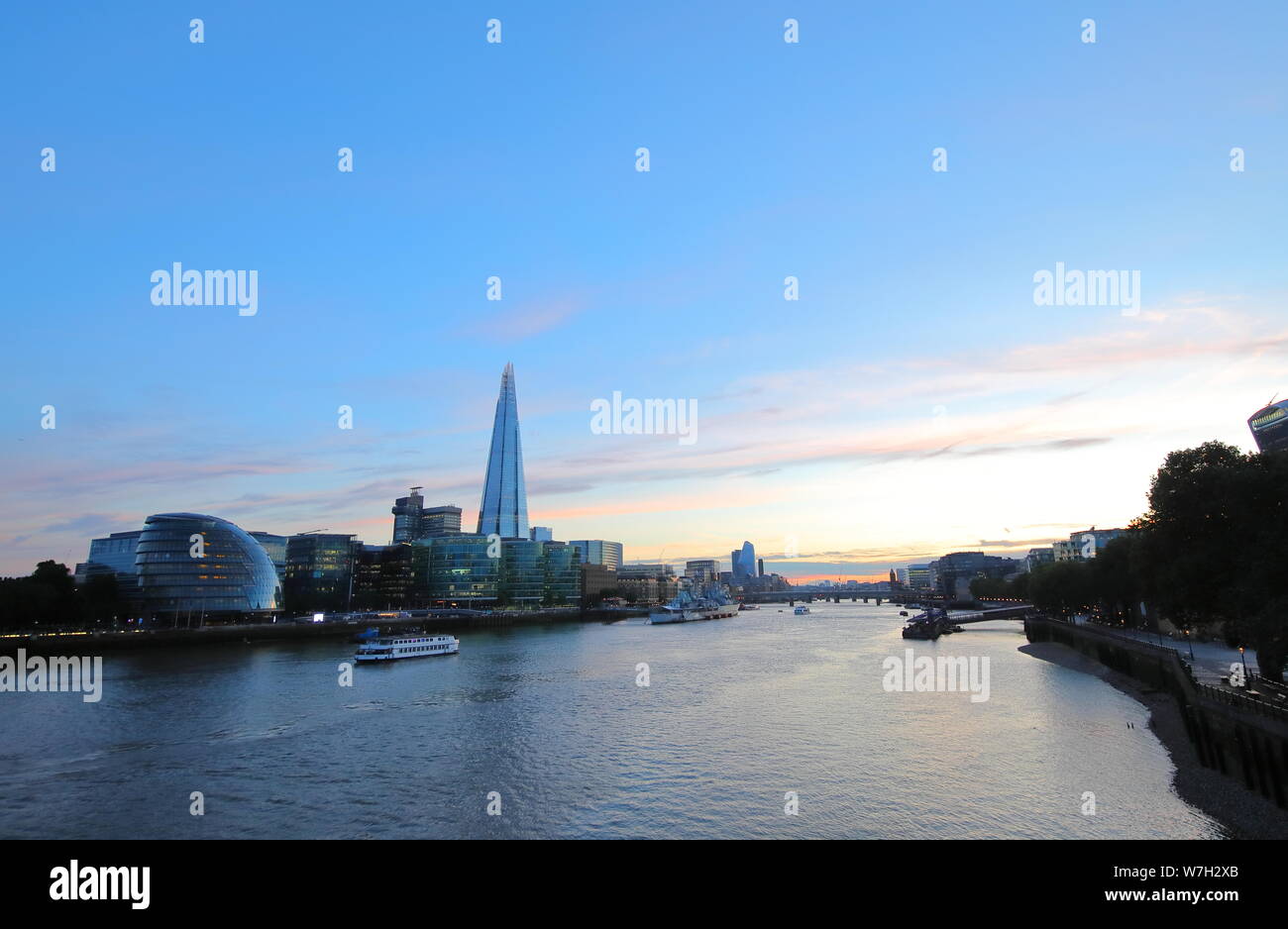 London downtown and River Thames cityscape London England Stock Photo ...
