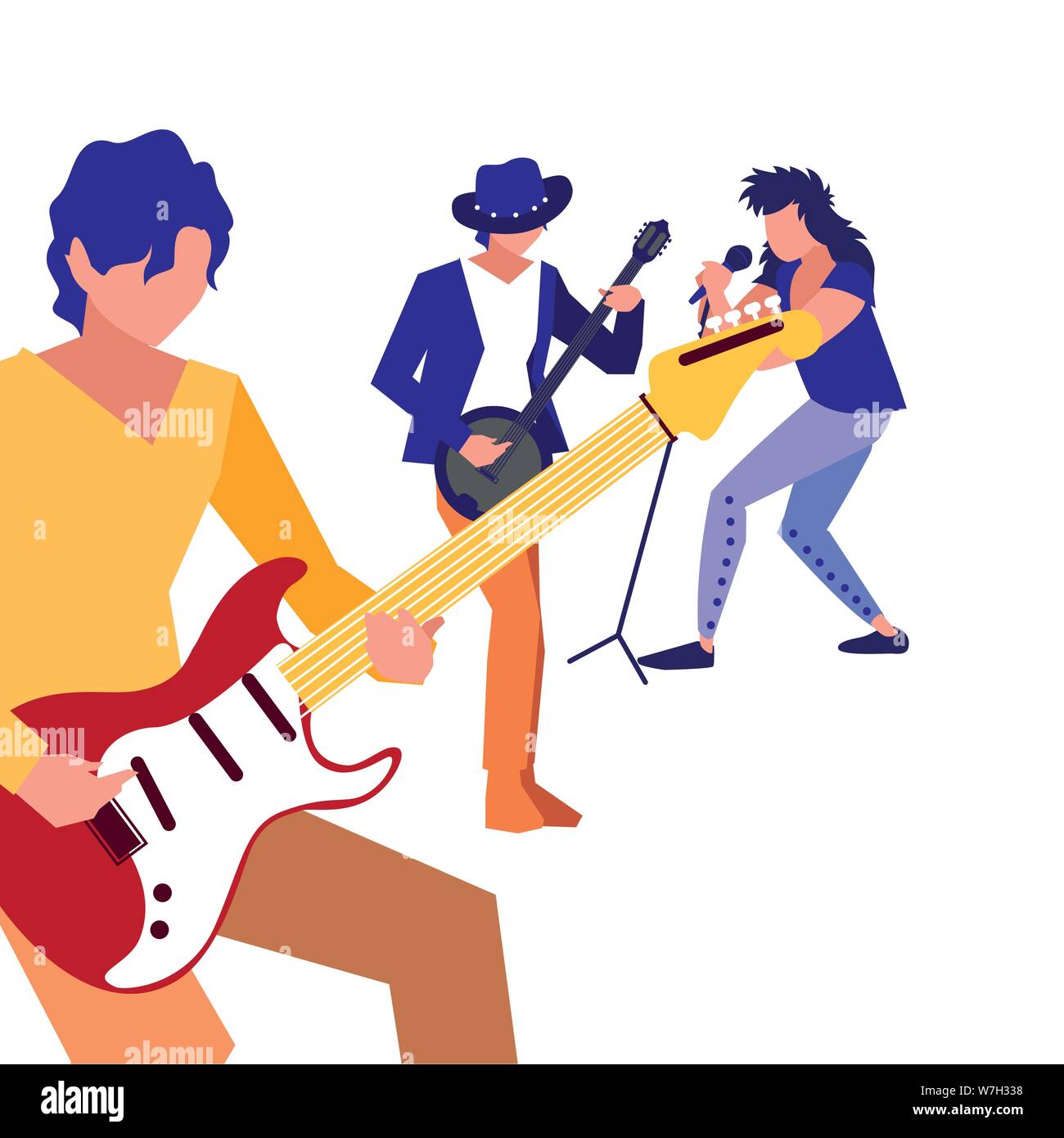 band people musicians concert event design vector illustration Stock ...