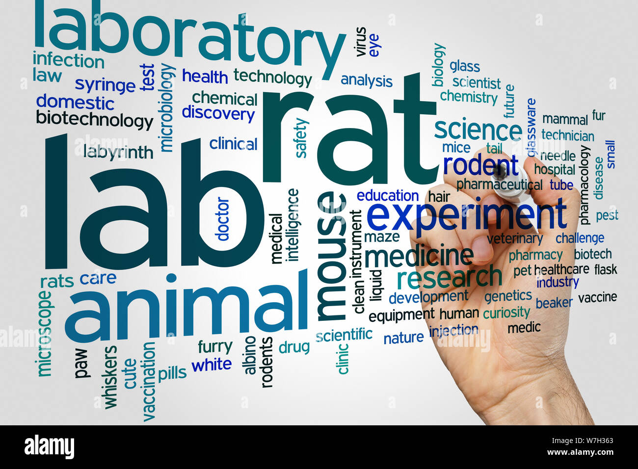 Lab rat concept word cloud background Stock Photo - Alamy
