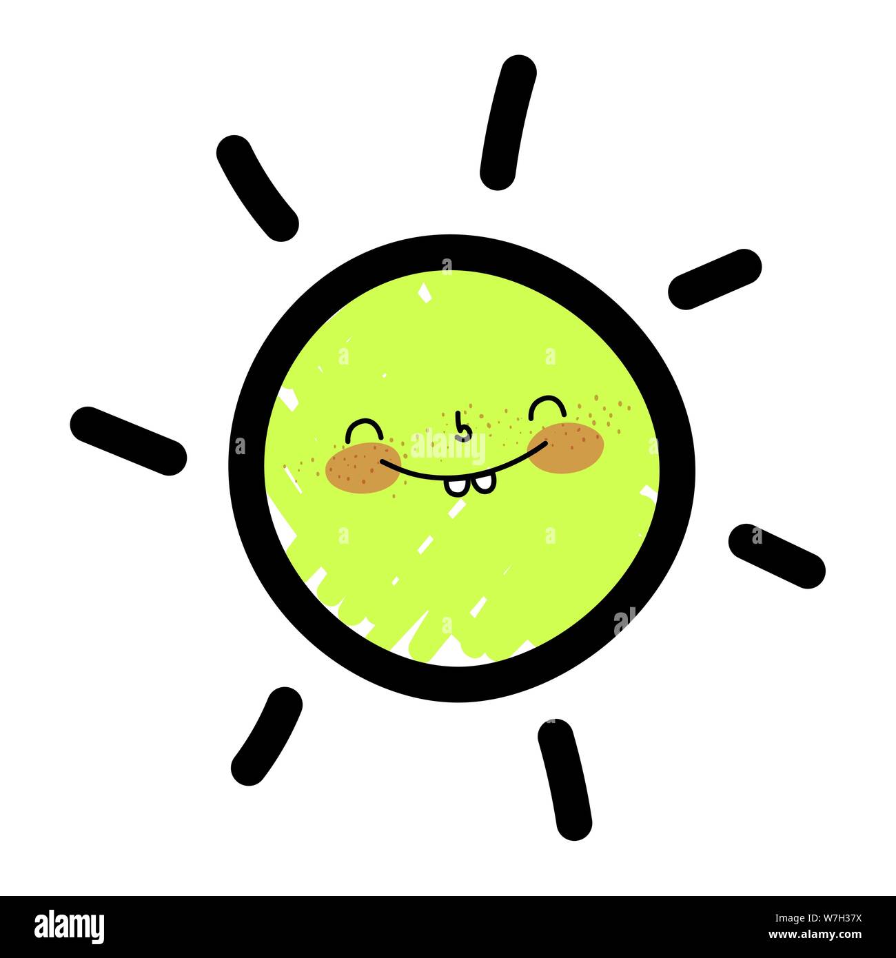 Sun draw cartoon design, Summer spring nature tropical season holiday ...
