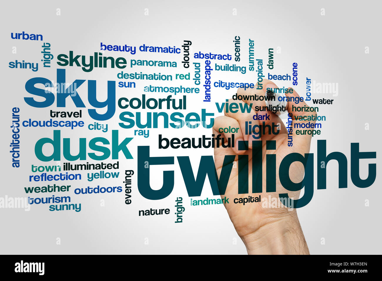 Twilight word cloud Stock Photo - Alamy