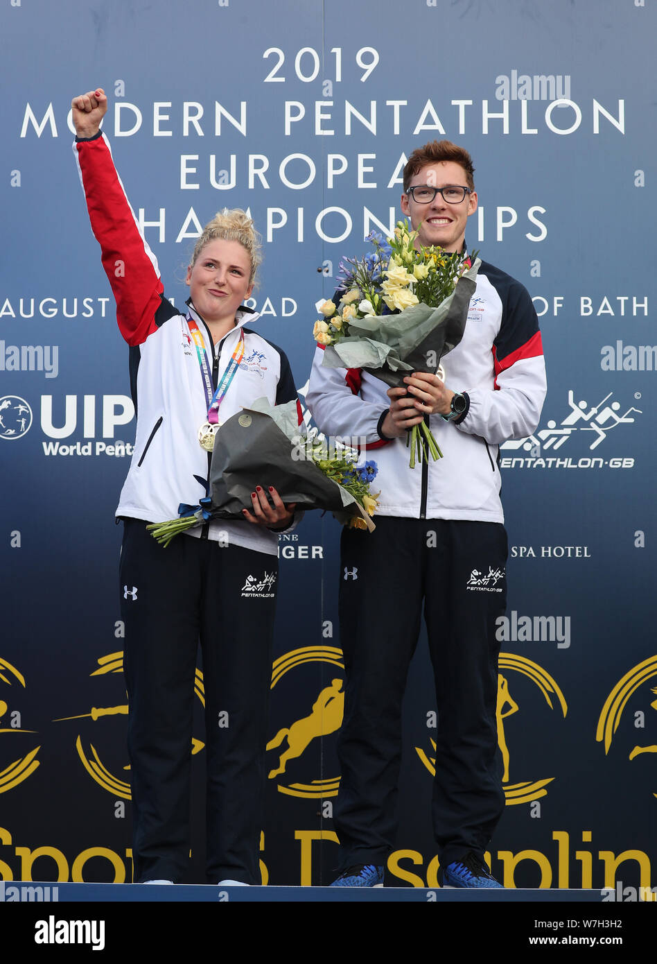 Great Britain's Myles Pillage (right) and Kerenza Bryson celebrate ...