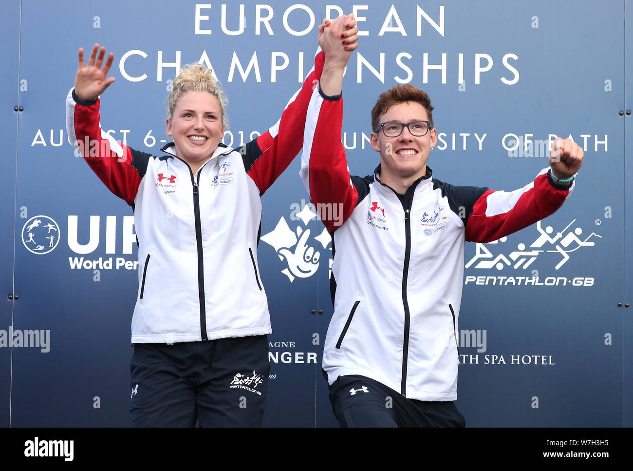 Great Britain's Myles Pillage (right) and Kerenza Bryson celebrate ...