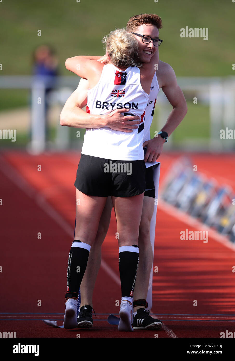 Great Britain's Myles Pillage (right) and Kerenza Bryson celebrate ...