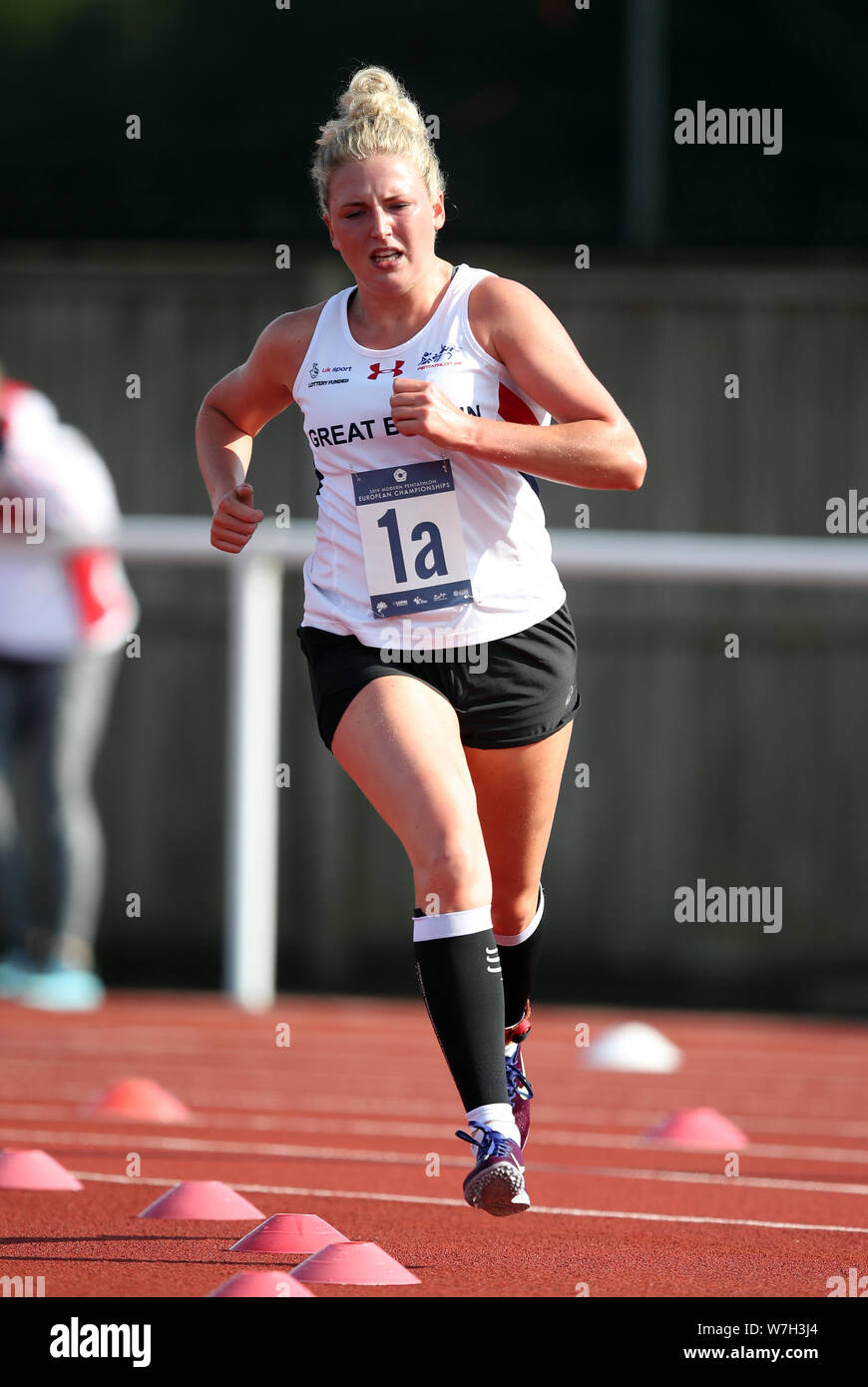 Great Britain's Kerenza Bryson during the run shoot part of the mixed ...