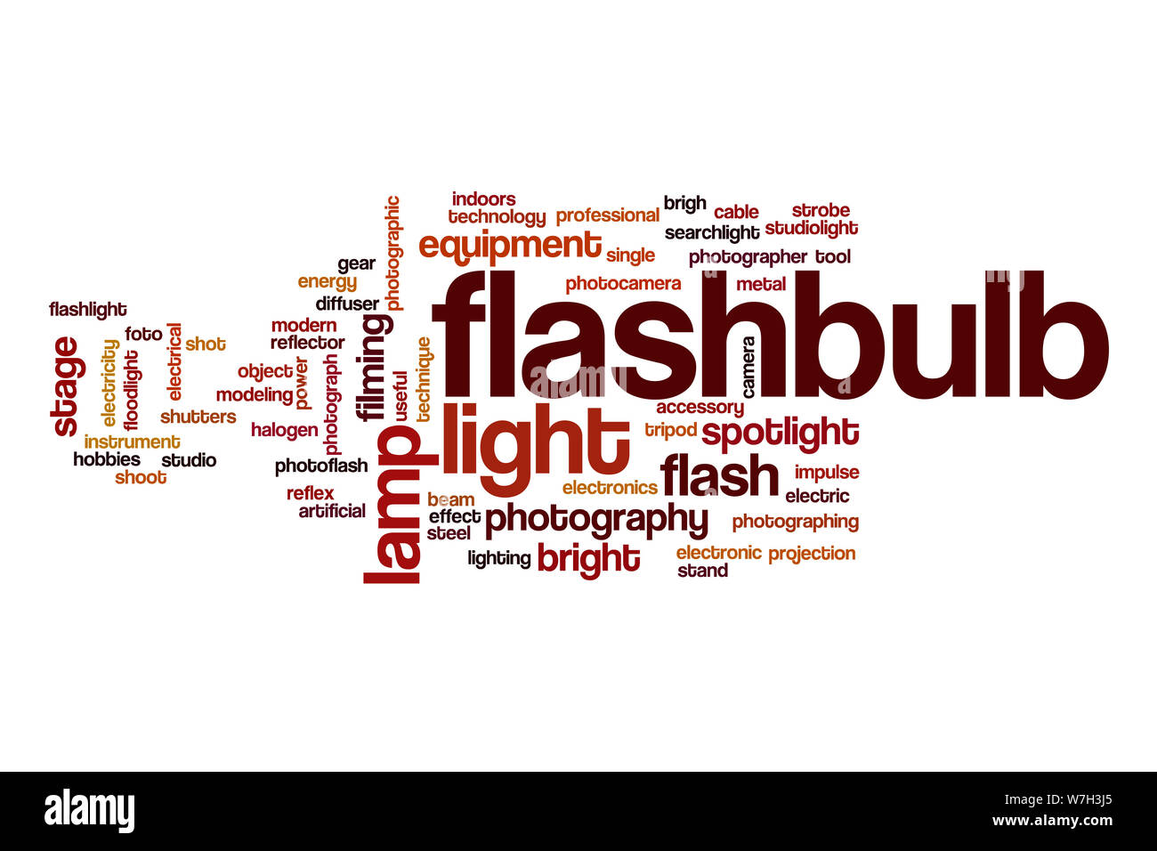 Flashbulb word cloud Stock Photo - Alamy