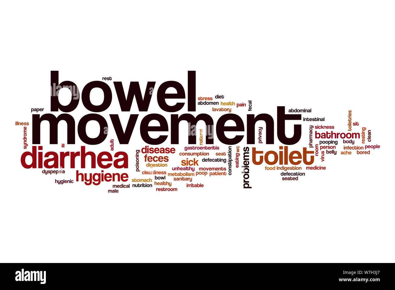 Bowel movement word cloud Stock Photo - Alamy