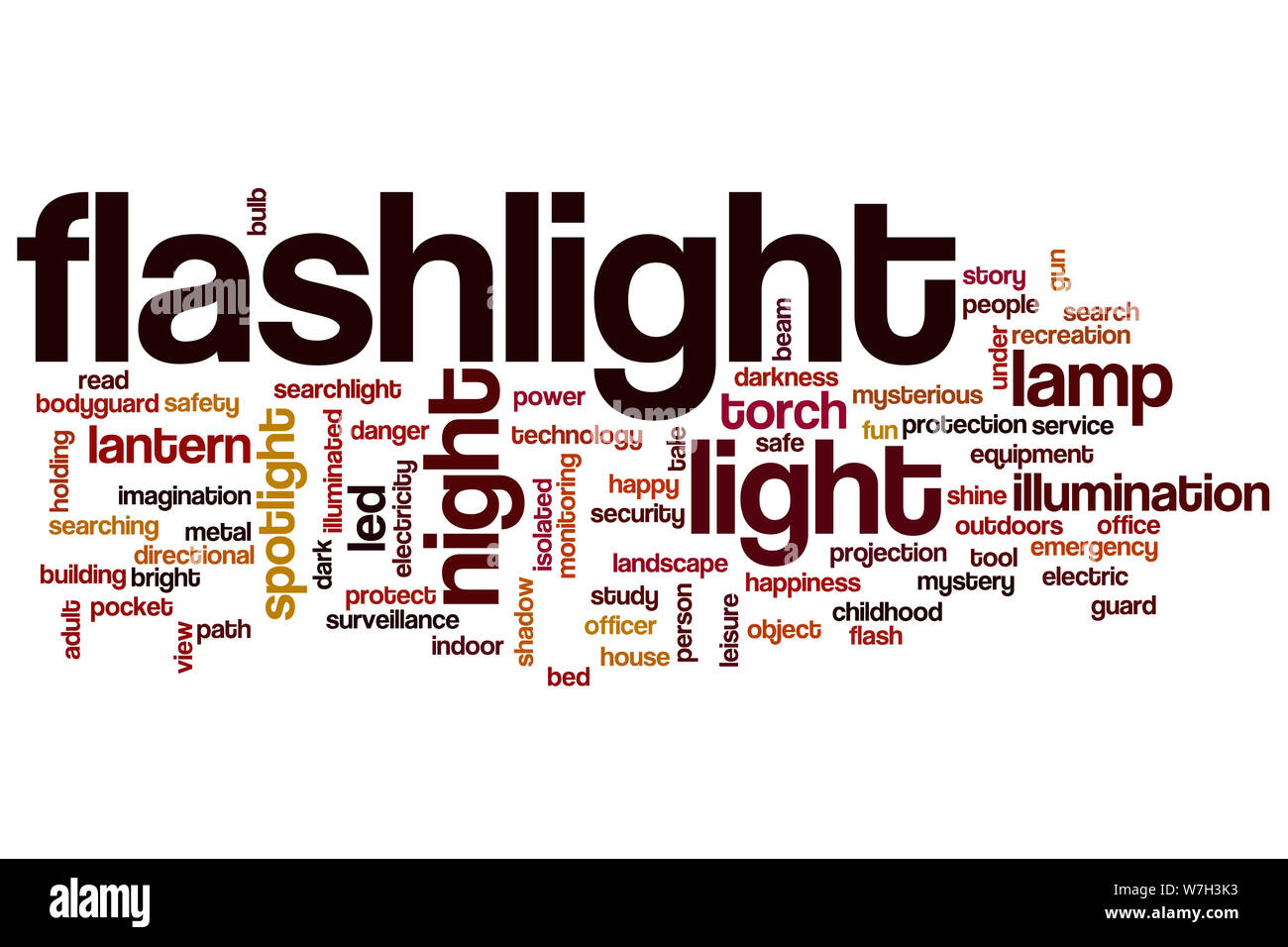 Flashlight word cloud Stock Photo - Alamy