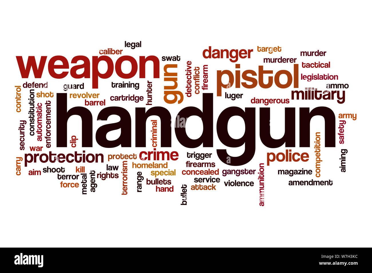 Handgun word cloud Stock Photo - Alamy