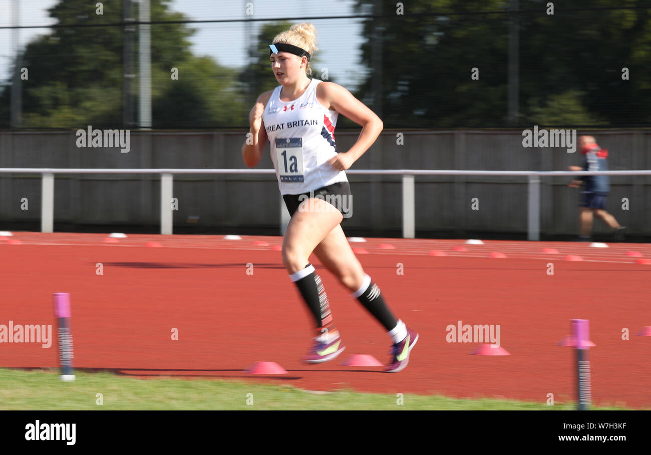 Great Britain's Kerenza Bryson during the run shoot part of the mixed ...