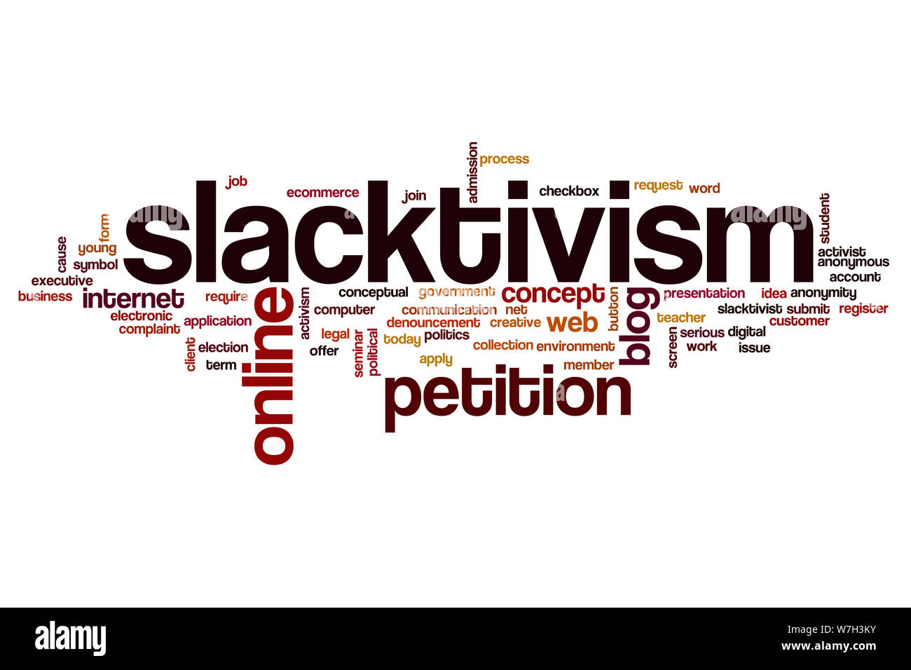 Slacktivism word cloud Stock Photo - Alamy