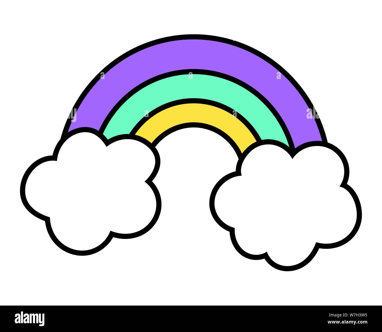 Rainbow and cloud design, Weather climate time report meteorology sky ...