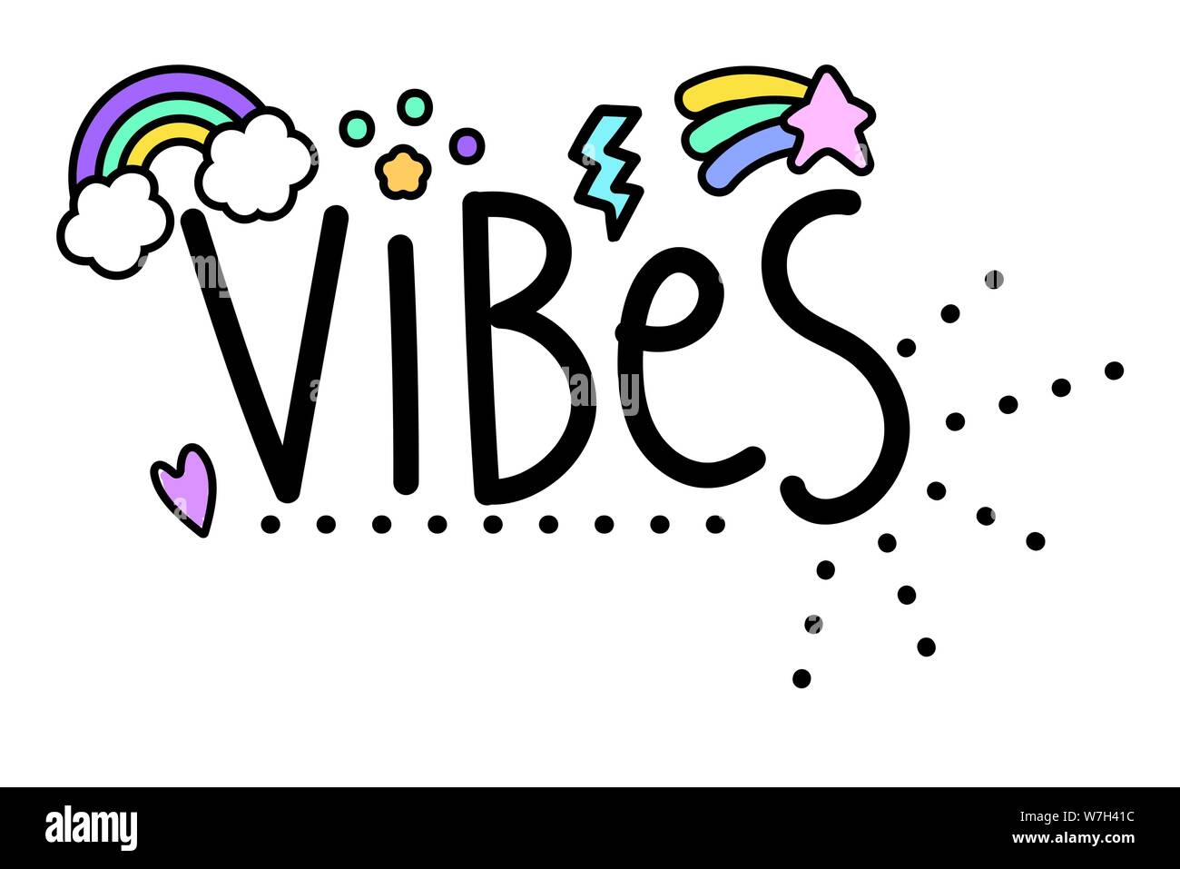 Vibes word design, Typography message note feeling think and ...